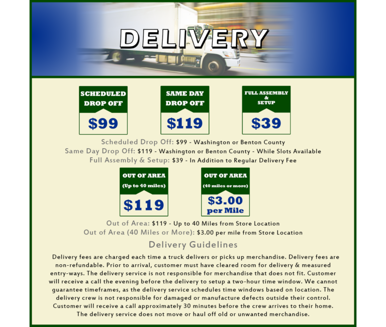 Same Day Furniture Delivery | Sam's Furniture | Northwest Arkansas